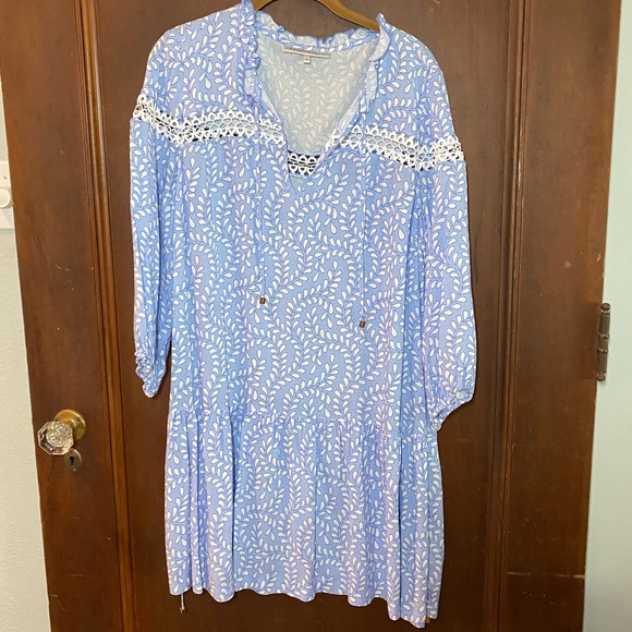 Heidi Klein | Dresses | Heidi Klein Blue And White Mini Dress | Poshmark